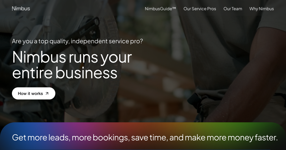 Nimbus | All-in-One App for Top-Rated Service Pros